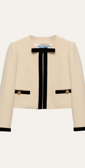 Prada - Bow Cropped Jacket