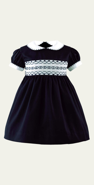 Rachel Riley - Girl's Smocked Festive Dress W/ Bloomers