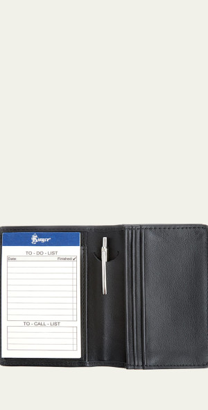 ROYCE New York - Personalized Leather Notepad Organizer Wallet