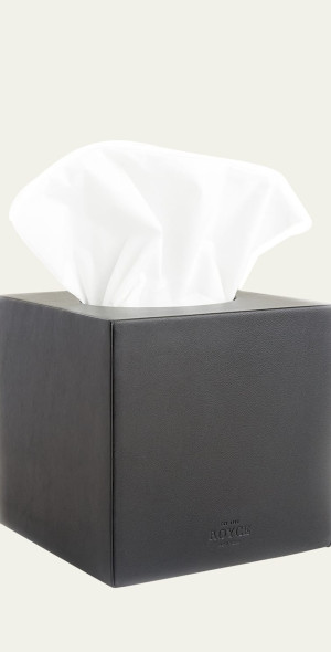 ROYCE New York - Personalized Leather Tissue Box Cover