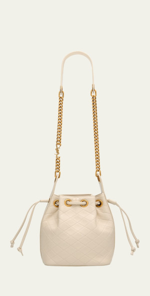 Saint Laurent - Cassandra Small YSL Bucket Bag in Quilted Leather