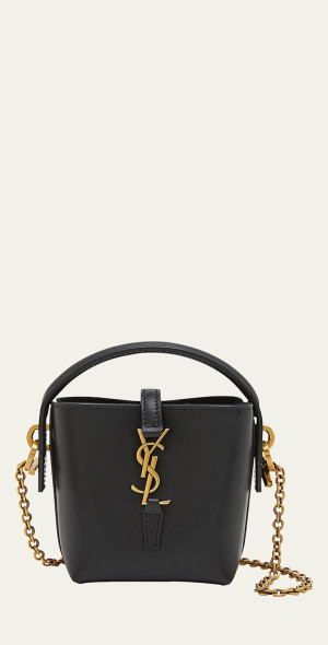 Saint Laurent - Le 37 Micro YSL Leather Bucket Bag
