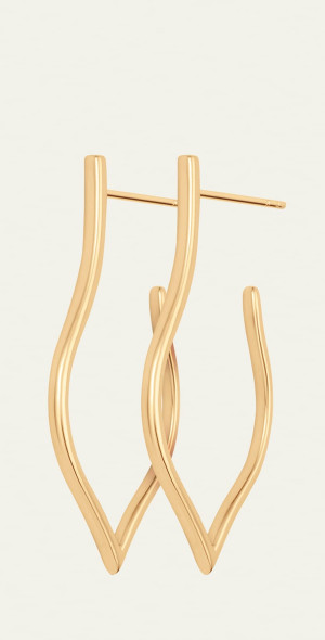 Sara Weinstock - 18K Yellow Gold Veena Small Hoop Earrings