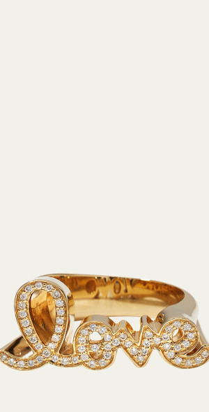 Sydney Evan - 14k Diamond Love Script Ring