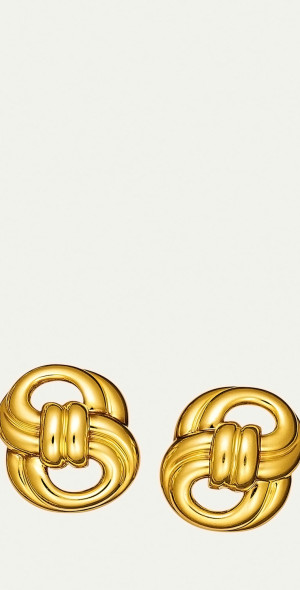 Verdura - 18K Yellow Gold Figure Eight Earclips
