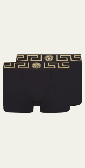 Versace - Two-Pack Greca Border Long Boxer Trunks