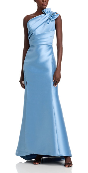 Amsale - One Shoulder Bow Gown