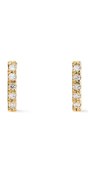 Ana Luisa - Gold Pave Diamond Bar Stud Earrings