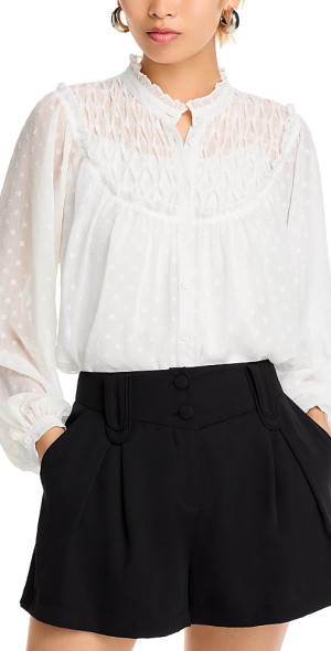 Aqua - Clip Dot Blouse