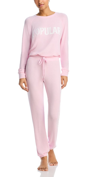 Aqua - x Wicked Long Sleeve Crew Neck Popular Pajama Set