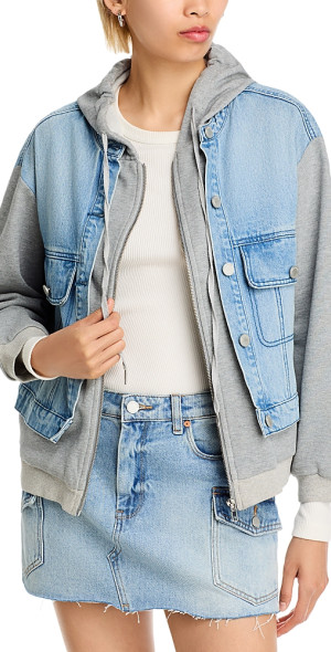 Blanknyc - Multi Media Denim Hoodie Jacket