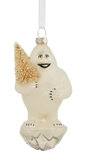 Bloomingdale's - Glass Yeti with Tree Ornament