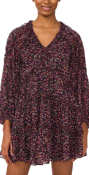 Cece - CeCe Short Puff Sleeve Dress