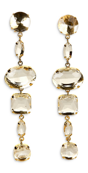 Cult Gaia - Noa Mixed Cut Stone Linear Dop Earrings in Gold Tone