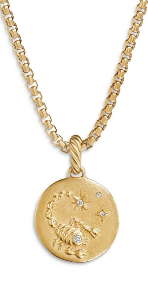 David Yurman - 18K Yellow Gold Diamond Scorpio Amulet Pendant