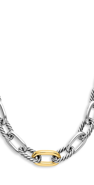 David Yurman - Dy Madison Chain Necklace in Sterling Silver with 18K ...