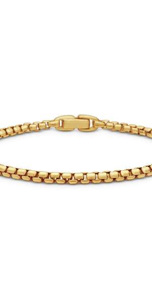 David Yurman - Men's 18K Gold Chain Box Chain Flex Bracelet