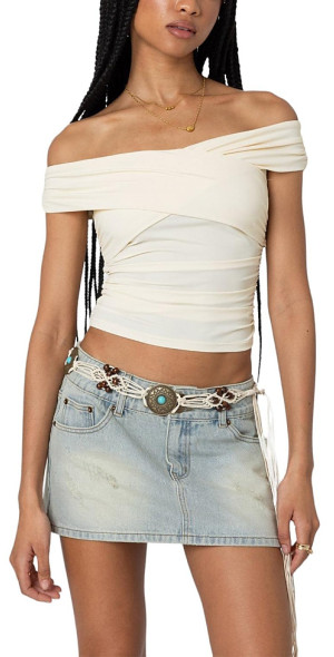 Edikted - Crisscross Off Shoulder Top