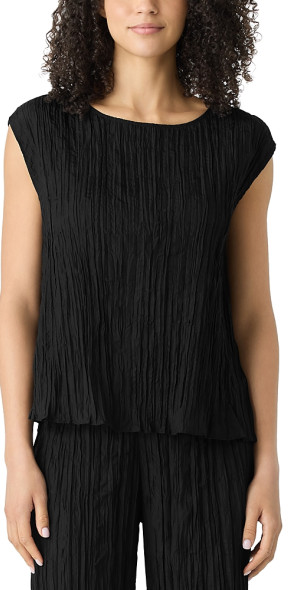 Eileen Fisher - Crushed Silk Ballet Neck Top