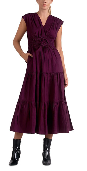 Elan - Cap Sleeve Tiered Dress