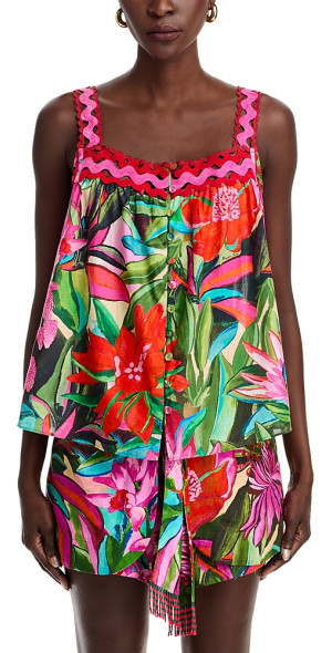 Farm Rio - Jardin de Reve Wavy Trim Top