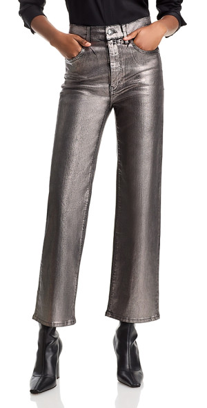 Frame - Sleek Straight Leg Jeans in Gunmetal Chrome