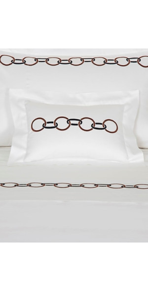 Frette - Links Embroidery Boudoir Sham