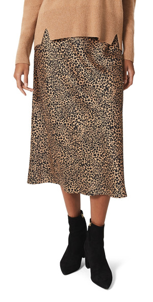 Hobbs London - Jas Animal Print Slip Skirt