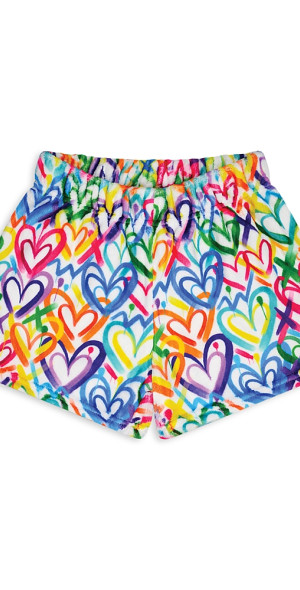 Iscream - Girls' Corey Paige Hearts Plush Shorts