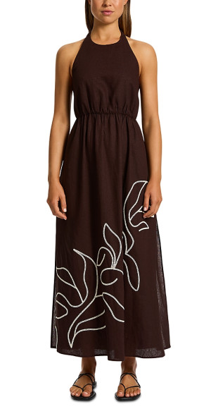 Jets - Embroidered Halter Dress