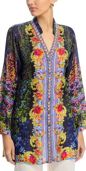 Johnny Was - Tali Silk Mixed Print Tunic