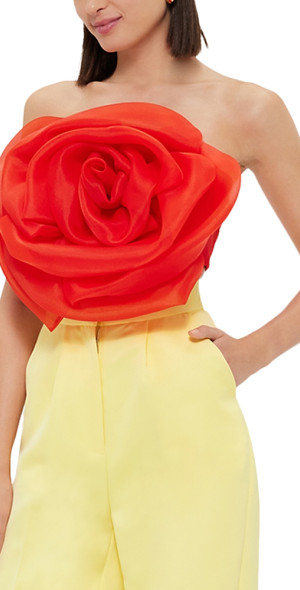 Leo Lin - Bloom Rose Bustier Top