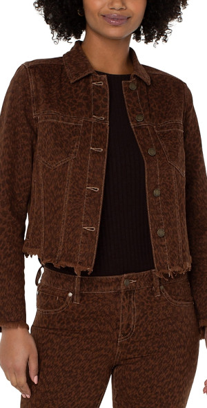 Liverpool Los Angeles - Cropped Denim Jacket