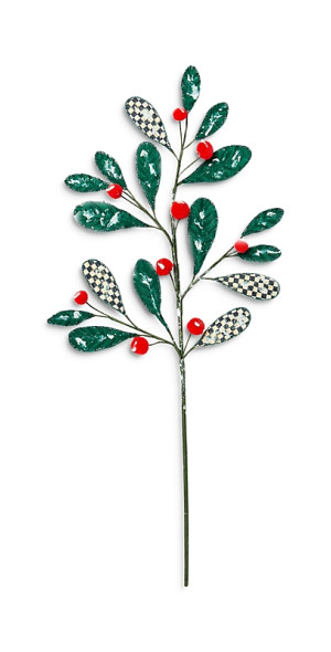 Mackenzie-childs - Mackenzie-Childs Cozy Christmas Mistletoe Spray Stem