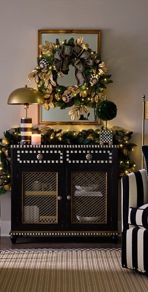 Mackenzie-childs - Mackenzie-Childs Emerald Luxe Illuminated Garland