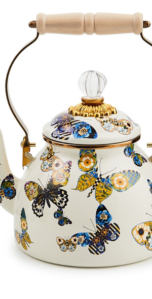 Mackenzie-childs - Mackenzie Childs Butterfly Tea Kettle, 2 Quart