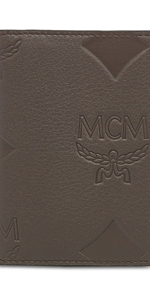Mcm - Aren Leather Maxi Monogram Embossed Bifold Card Wallet