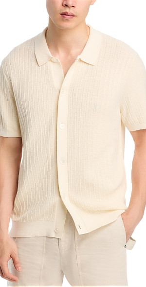 Michael Kors - Cotton Racked Stitch Button Down Shirt