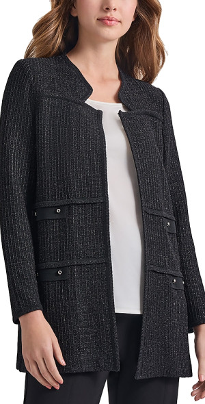 Misook - Metallic Knit Jacket