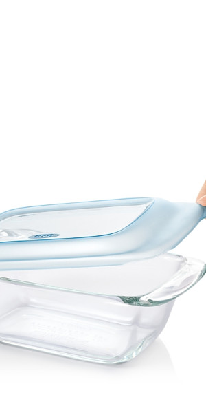 Oxo - Lidded 1.6-Quart Glass Loaf Pan