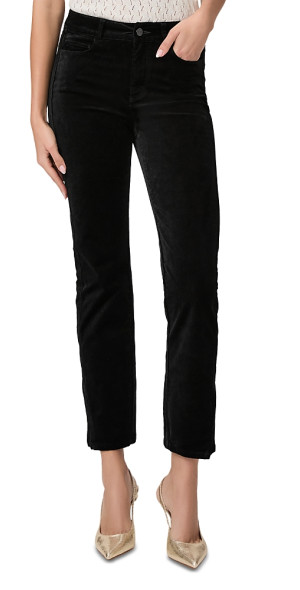 Paige - Cindy Slim High Rise Jeans in Black Overdye