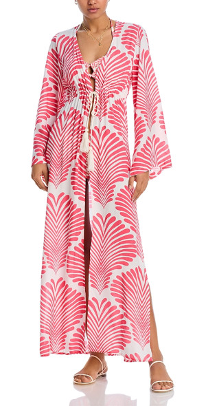 Palmacea - Ruby Palm Printed Cover Up Robe