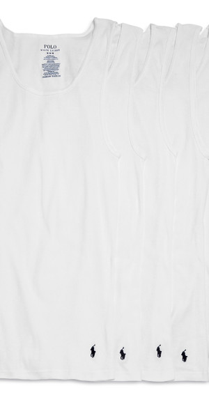 Polo Ralph Lauren - Cotton Ribbed Classic Fit Tanks, Pack of 5