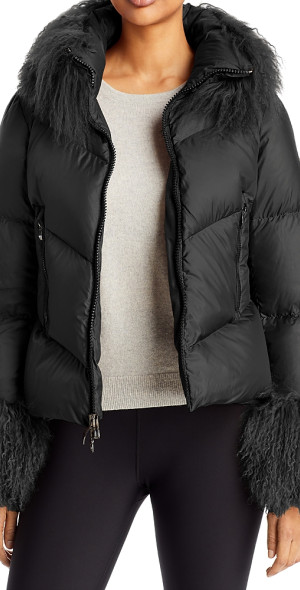 Post Card - Mongolian Lamb Trim Puffer Jacket