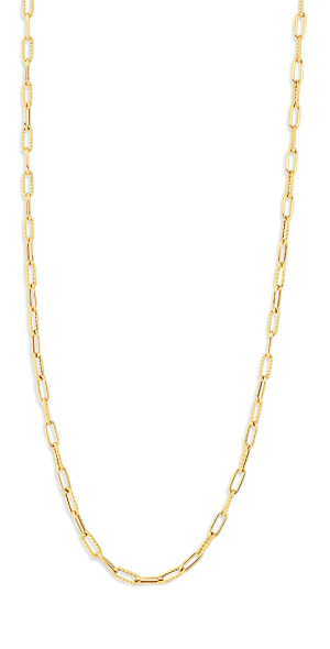 Roberto Coin - 18K Yellow Gold Designer Gold Textured Link Chain ...