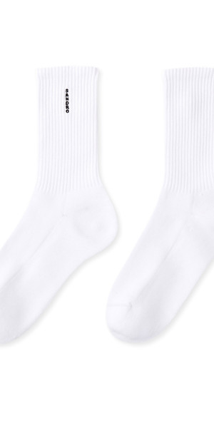 Sandro - Vertical Logo Cotton Socks