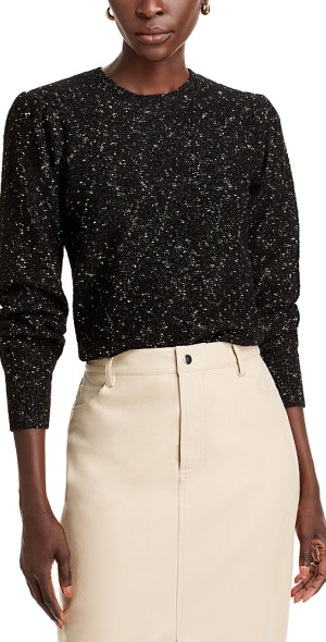 Single Thread - Raised Metallic Slub Yarn Sweater