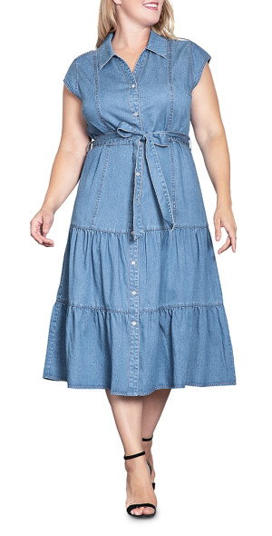 Standards & Practices - standards & practices Plus Size Tiered Denim ...