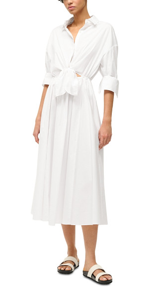 Staud - Lisa Front Cutout Shirt Dress