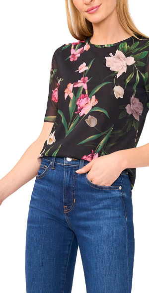 Ted Baker - Printed Mesh Top